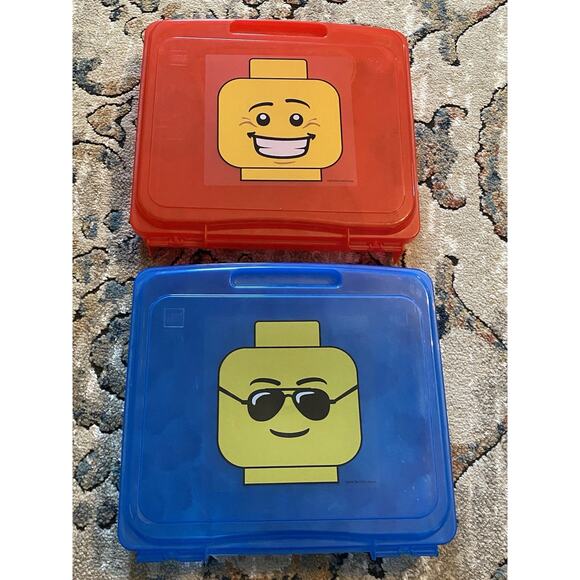 Lego | Toys | Empty Lego Red Blue Project Case Minifigure Storage Case ...